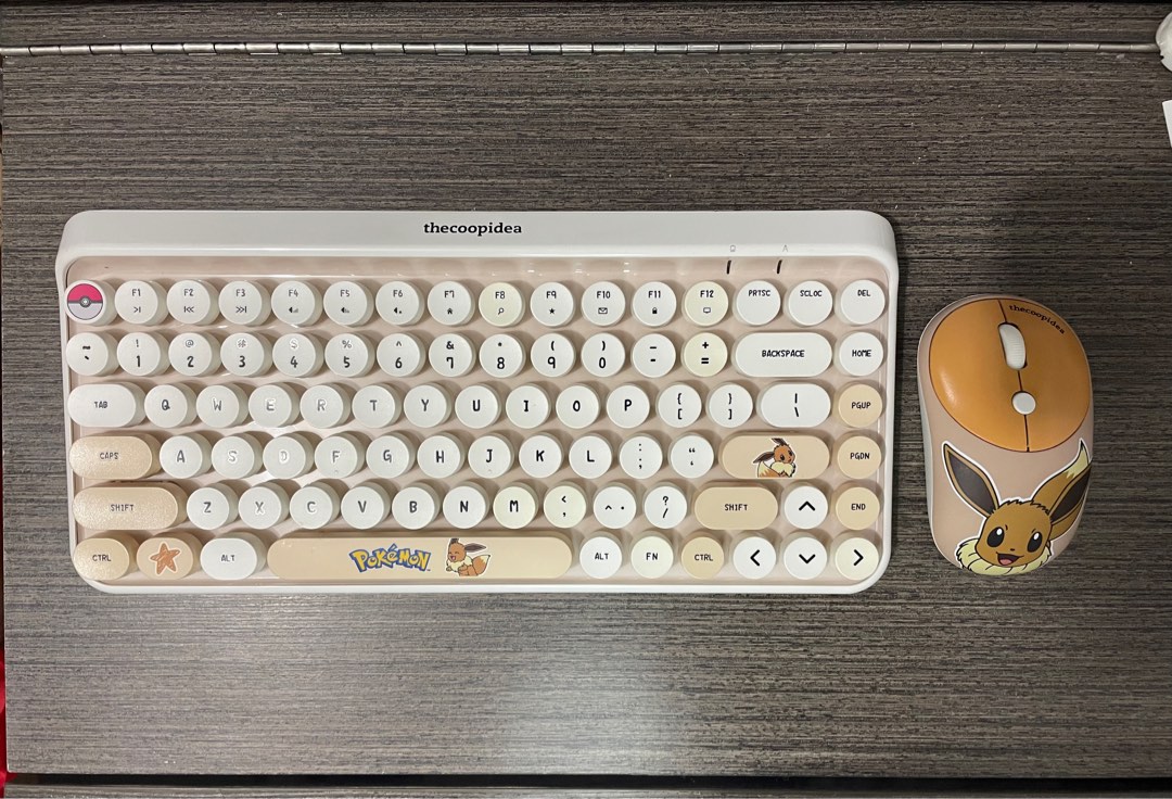 無線鍵盤 滑鼠 滑鼠墊 Wireless Keyboard Set Wireless Mouse with Mouse Pad Pokemon ...