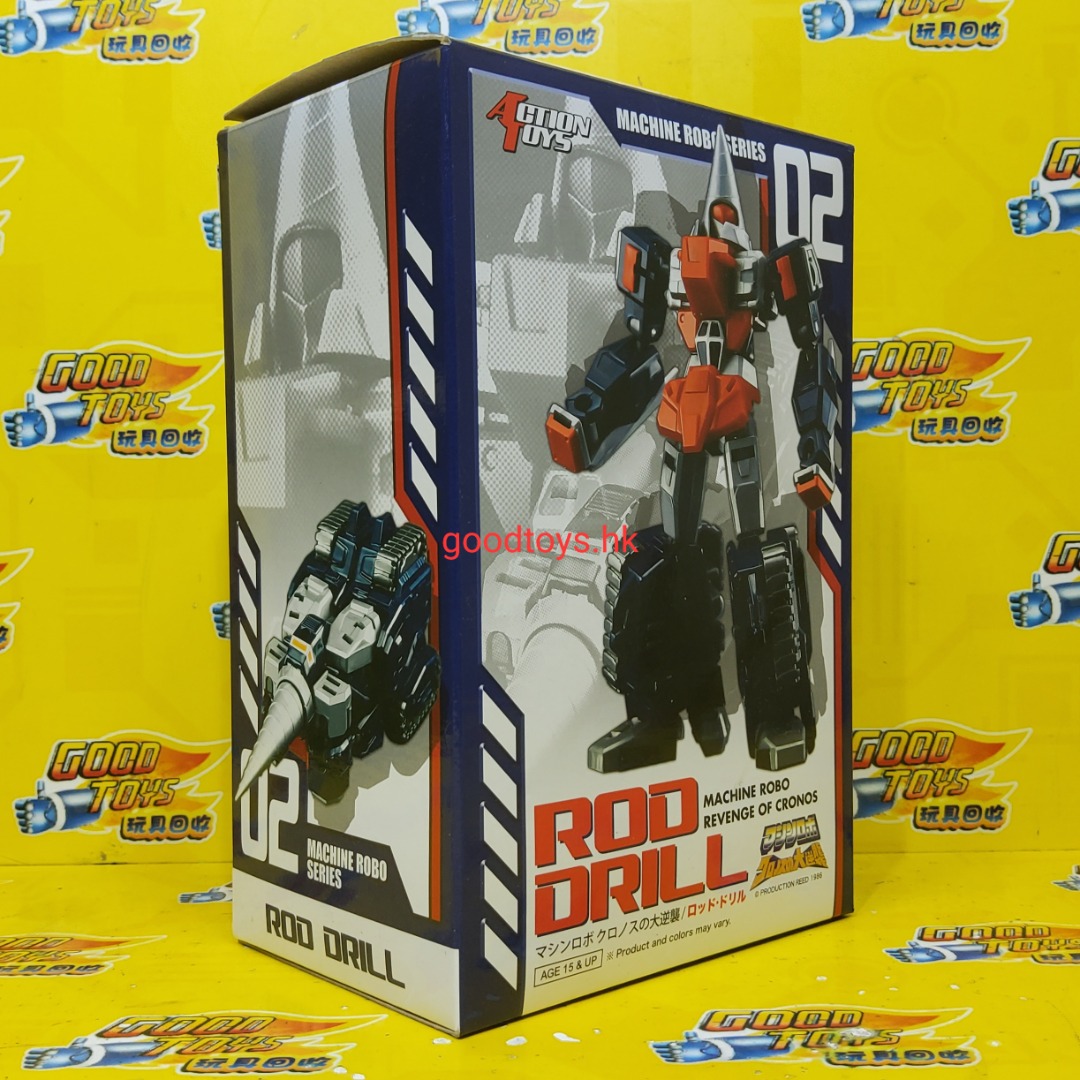 中古已開封 ACTION TOYS MACHINE ROBO SERIES 02 ROD DRILL 天威勇士 百變雄獅 阿樂, 興趣及遊戲 ...