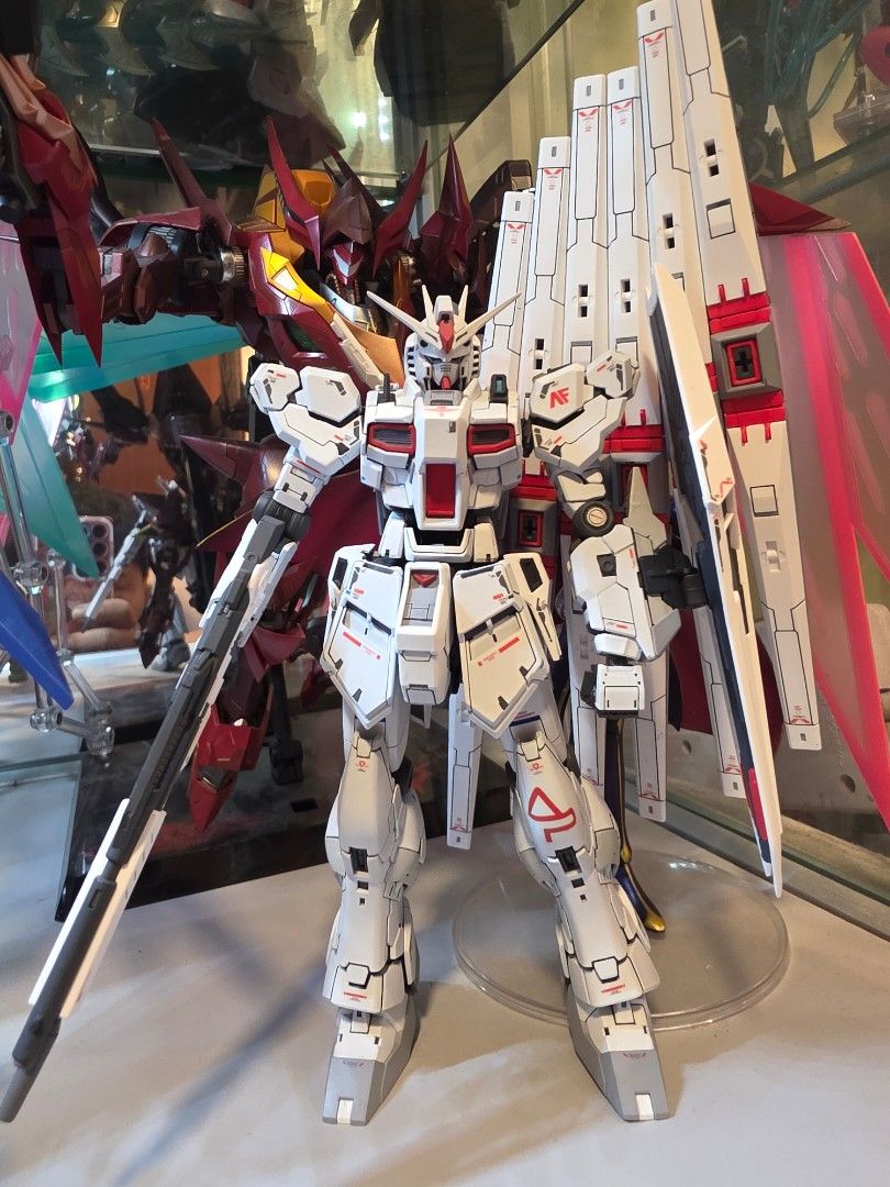 上色完成品 RG 日本福岡Gundam base 限定RX-93V Nu first lot colour 高達模型 MG HG PG Rg ...