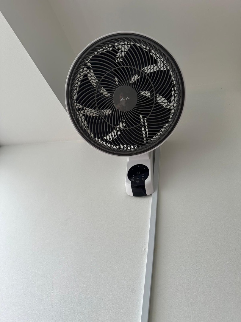 Alpha Motto WF60/12 Wall Fan 12 Inch with 7 Blades (3 Speed Remote ...