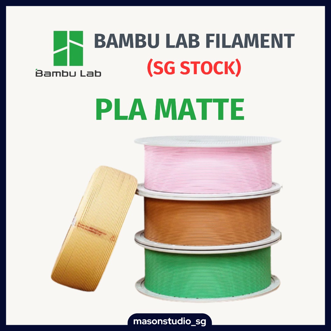Bambu Lab PLA Matte Filament [SG Stock], Hobbies & Toys, Stationery ...