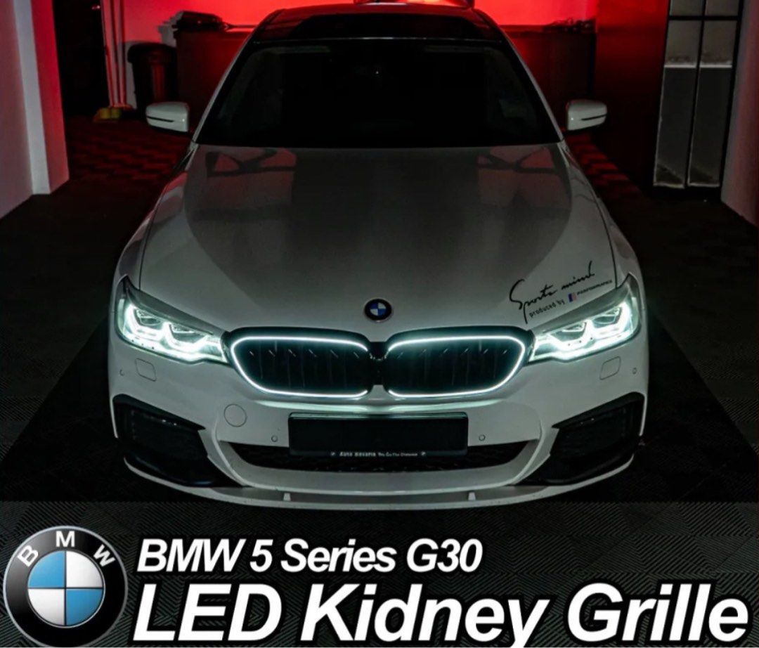 (BEST IN SG) BMW 5 Series G30 Pre LCI ICONIC LED Kidney Grille, Car ...