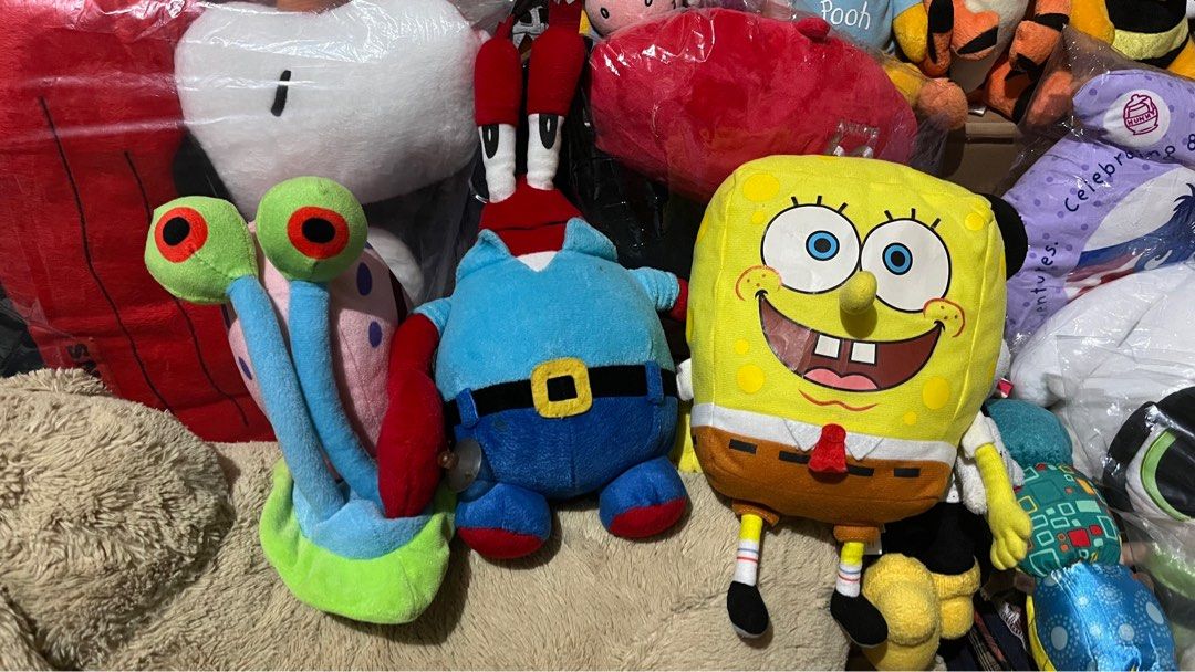Boneka Spongebob Gary Tuan Crab Original Toys And Collectibles Mainan Di Carousell