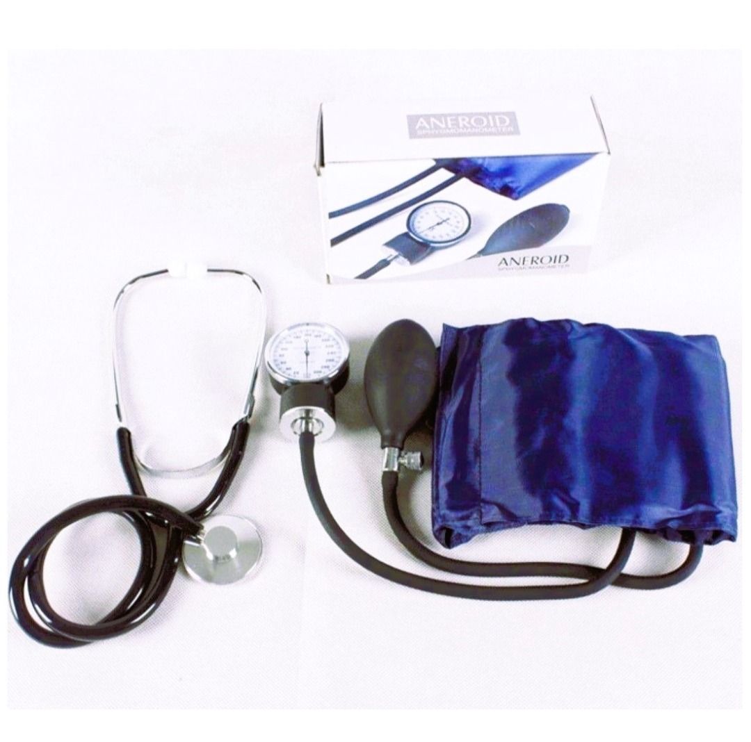 Brand New! Manual Blood Pressure Monitor Sphygmomanometer BP Meter + Stethoscope Full Kit ...