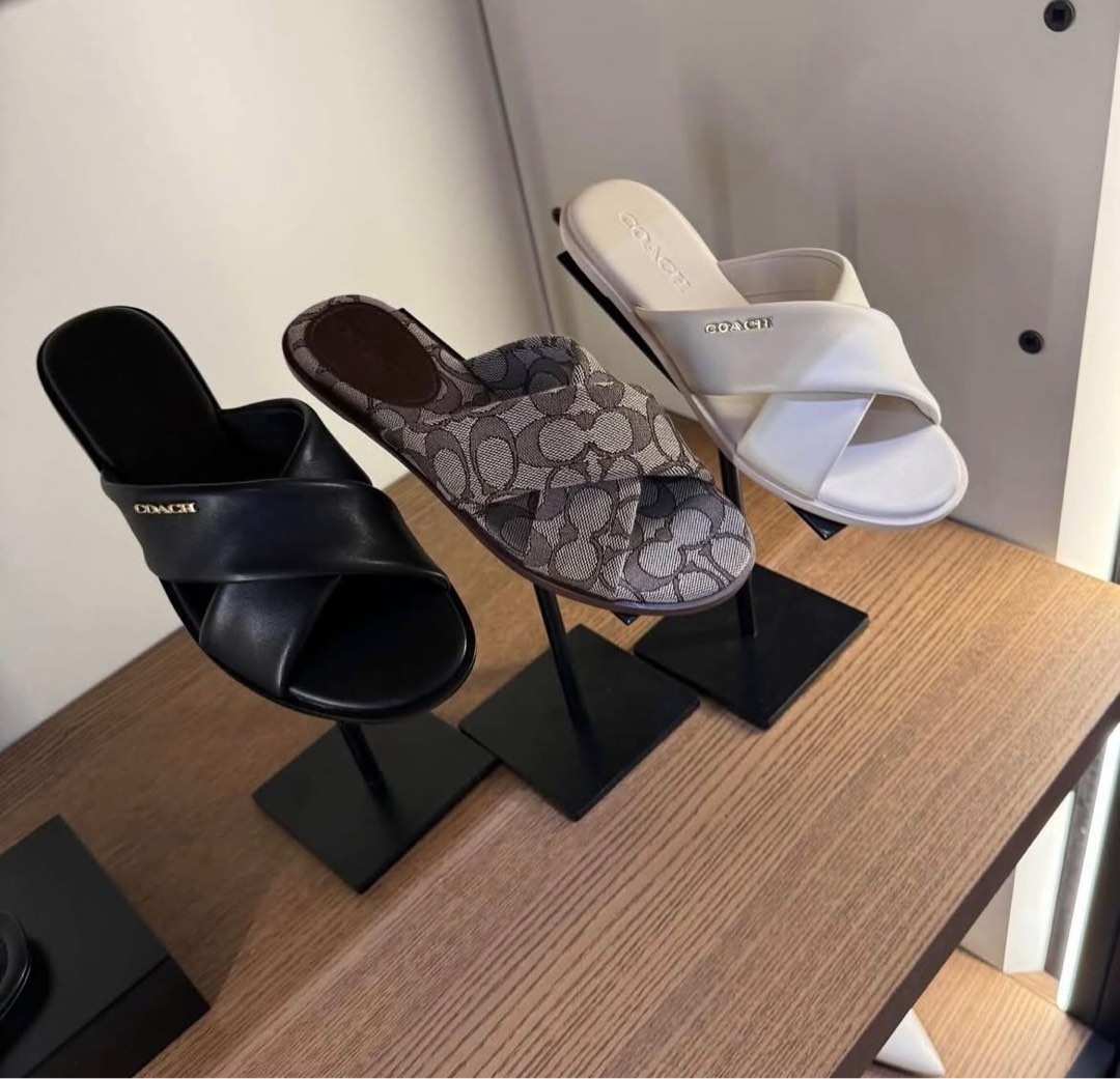 Coach Criss Cross Slide, Luxury, Apparel on Carousell