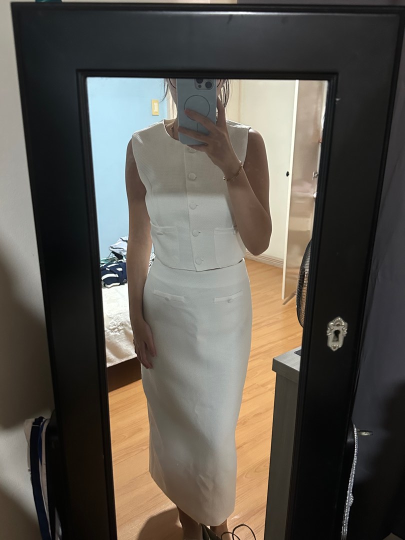 Comeback bkk white tweed coords, Women's Fashion, Dresses & Sets, Sets ...