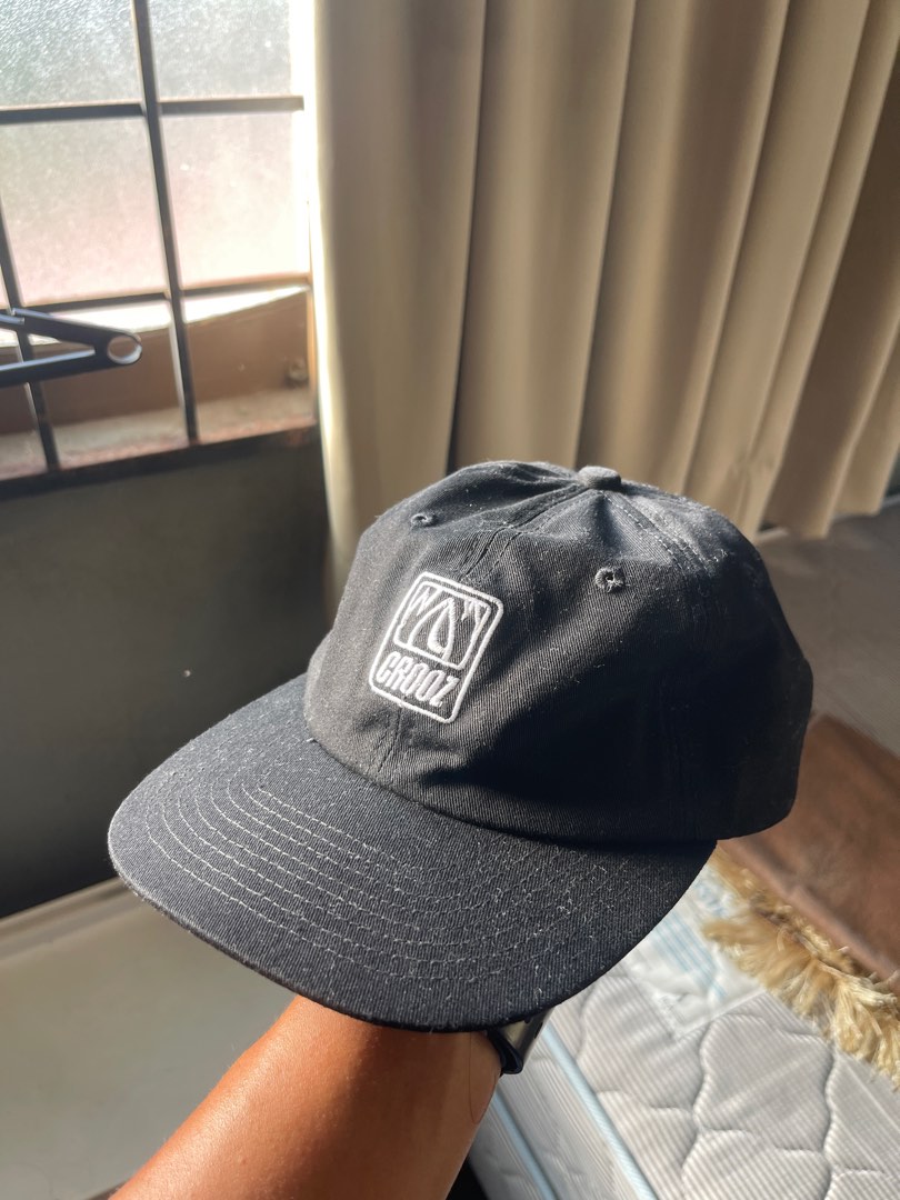 Crooz Base Embroidery 6 Panel Cap Black, Men's Fashion, Watches ...