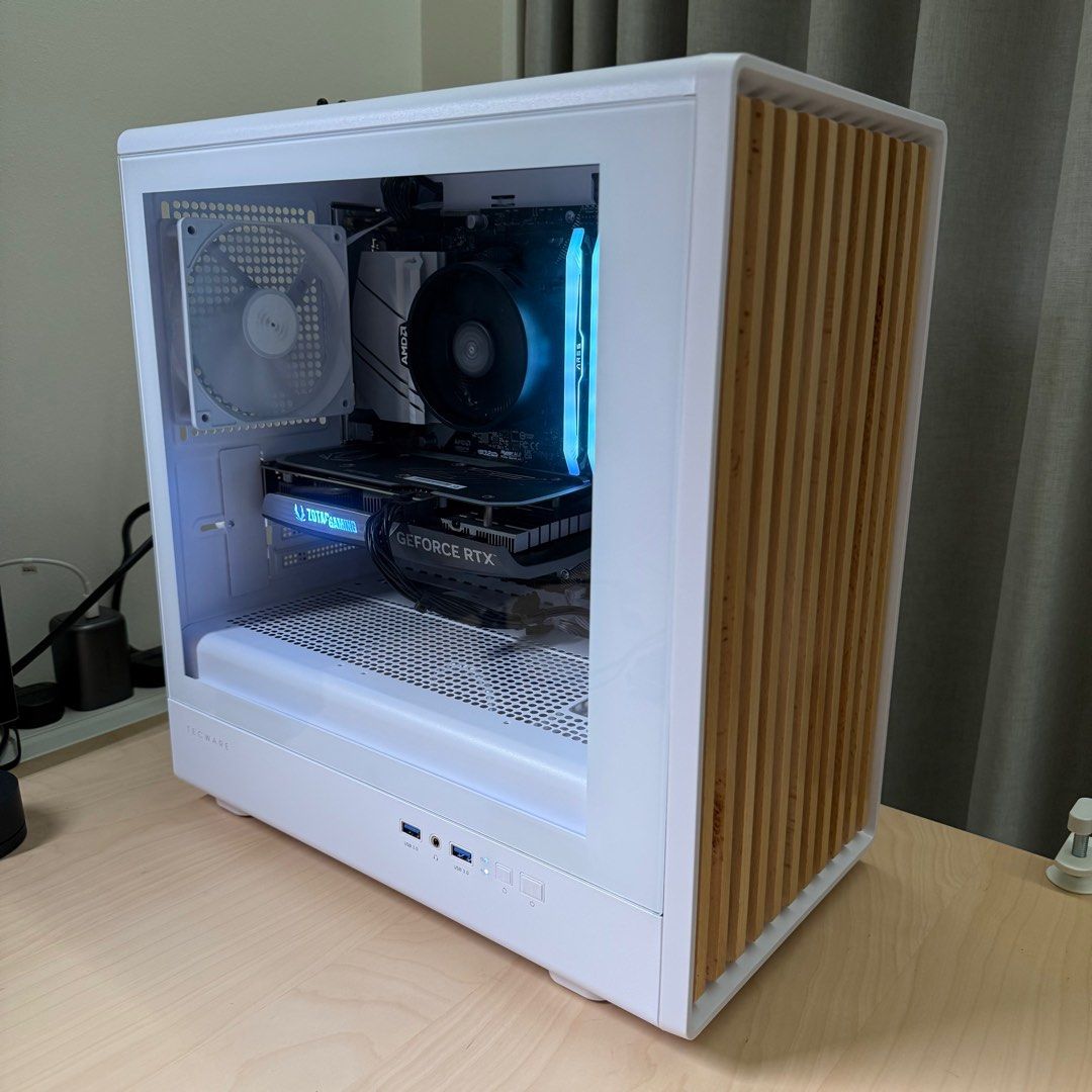 Custom Gaming PC White Timber mATX Case - Ryzen 5 5600 | nVidia GeForce ...
