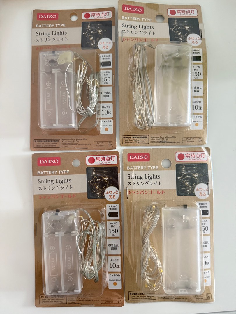 Daiso string light, Furniture & Home Living, Home Decor, Vases ...