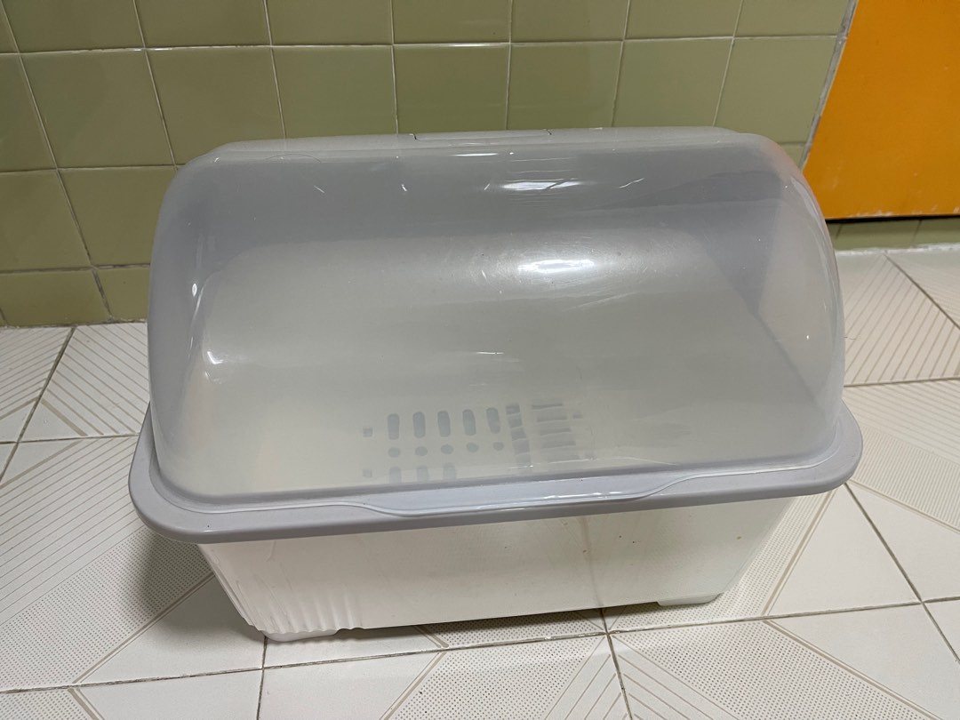 Dish Rack Dishware Storage Box Plate Cutlery Drainage Holder, Furniture ...