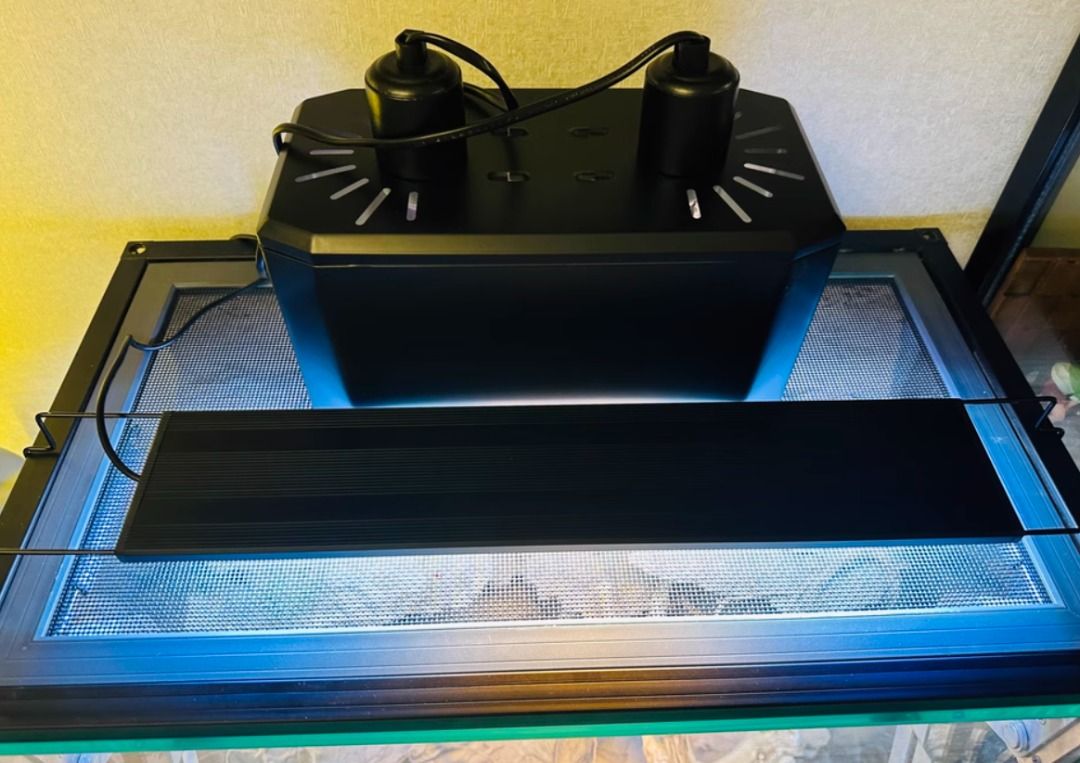 Dual Dome Lamp Light Fixture for Turtle/ Terrarium / Reptile Tank, Pet ...