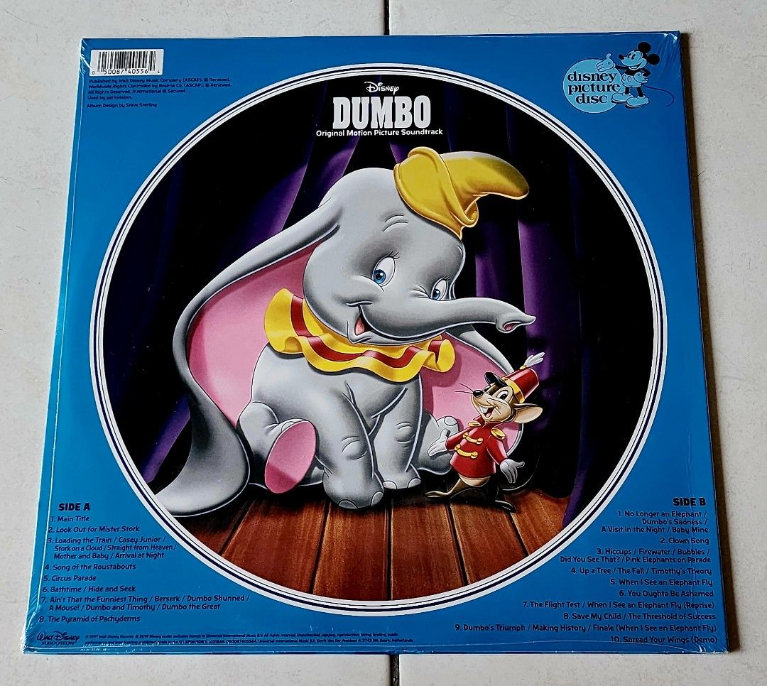 Dumbo ( ORIGINAL MOTION PICTURE SOUNDTRACK ) ( 33RPM ) ( PICTURE DISC ...