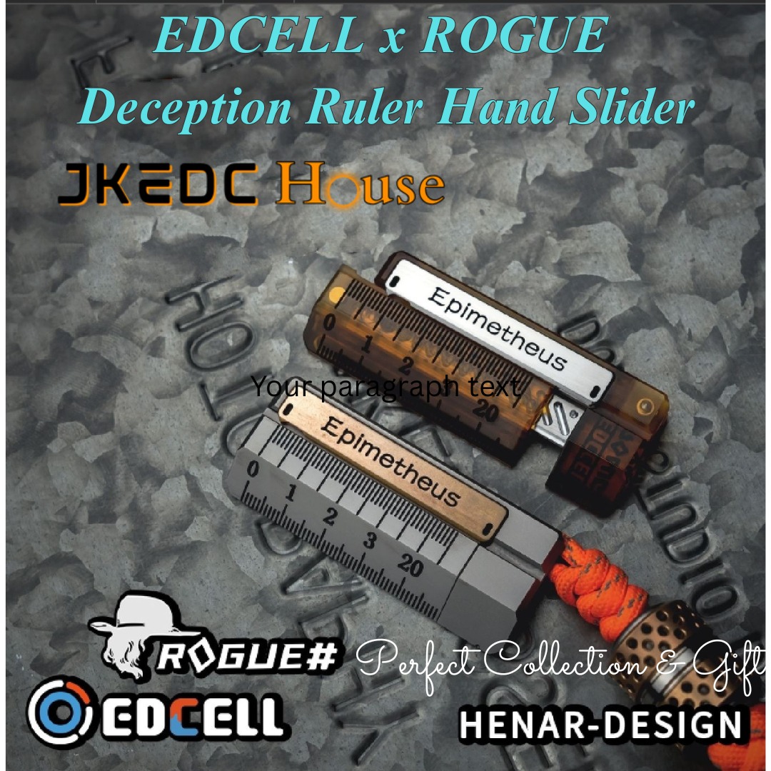 EDCELL x ROGUE Co-Branded "Deception Ruler" Mechanical Push Slider ...