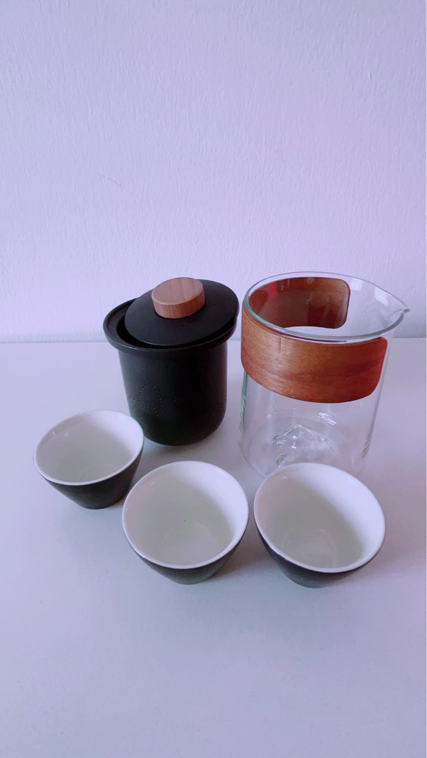 Eu Yan Sang Portable Tea Pot Set, Furniture & Home Living, Kitchenware ...