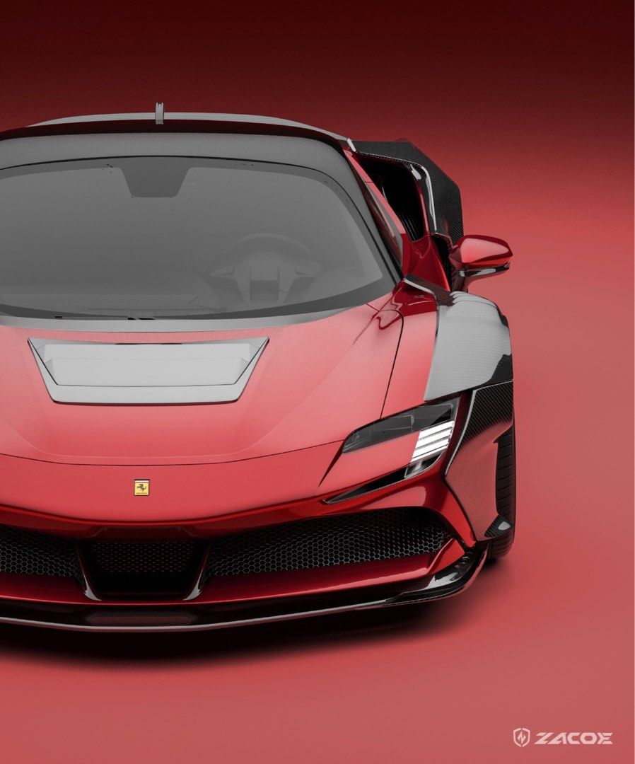 Ferrari SF90 Carbon Wide Body Kit, Car Accessories, Accessories on ...