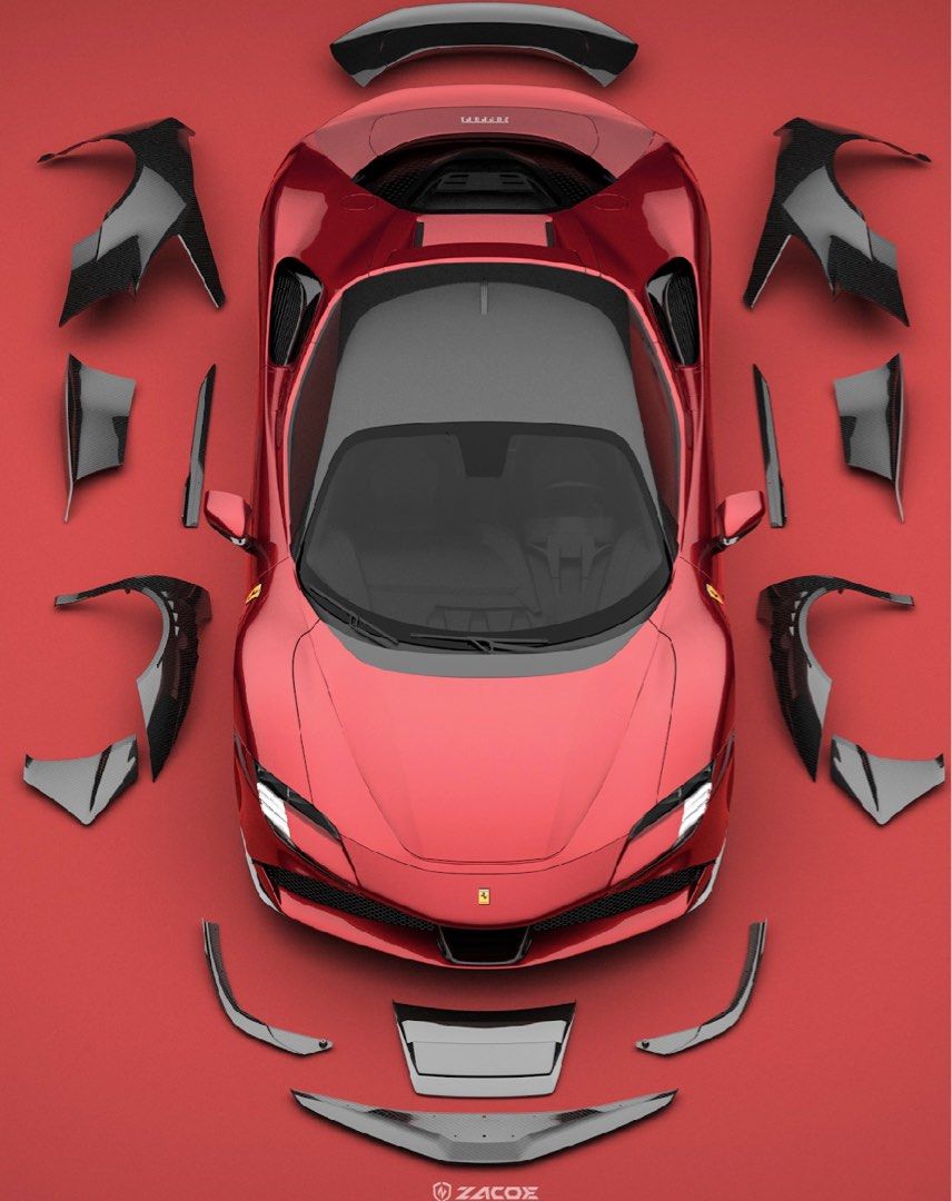 Ferrari SF90 Carbon Wide Body Kit, Car Accessories, Accessories on ...
