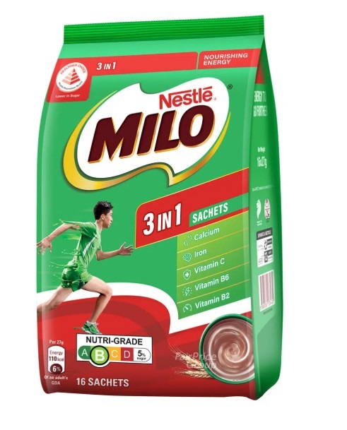 Free Delivery Milo 3 in 1 Instant Chocolate with Milk - Regular, Food ...