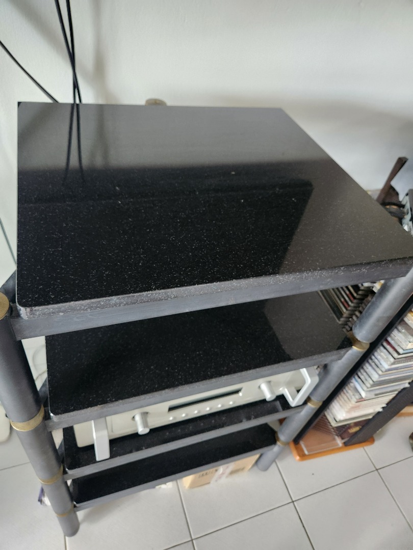 Granite Indian Black Galaxy Granite for Audio Racks, Audio, Other Audio ...