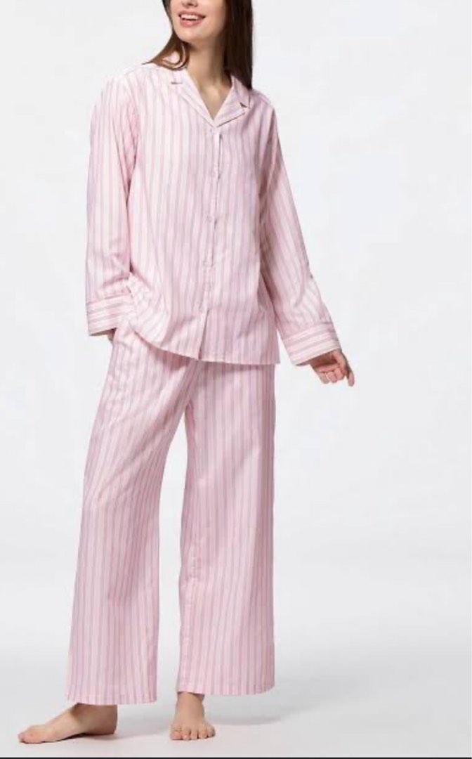 GU Uniqlo Striped Pajamas, Women's Fashion, Undergarments & Loungewear ...