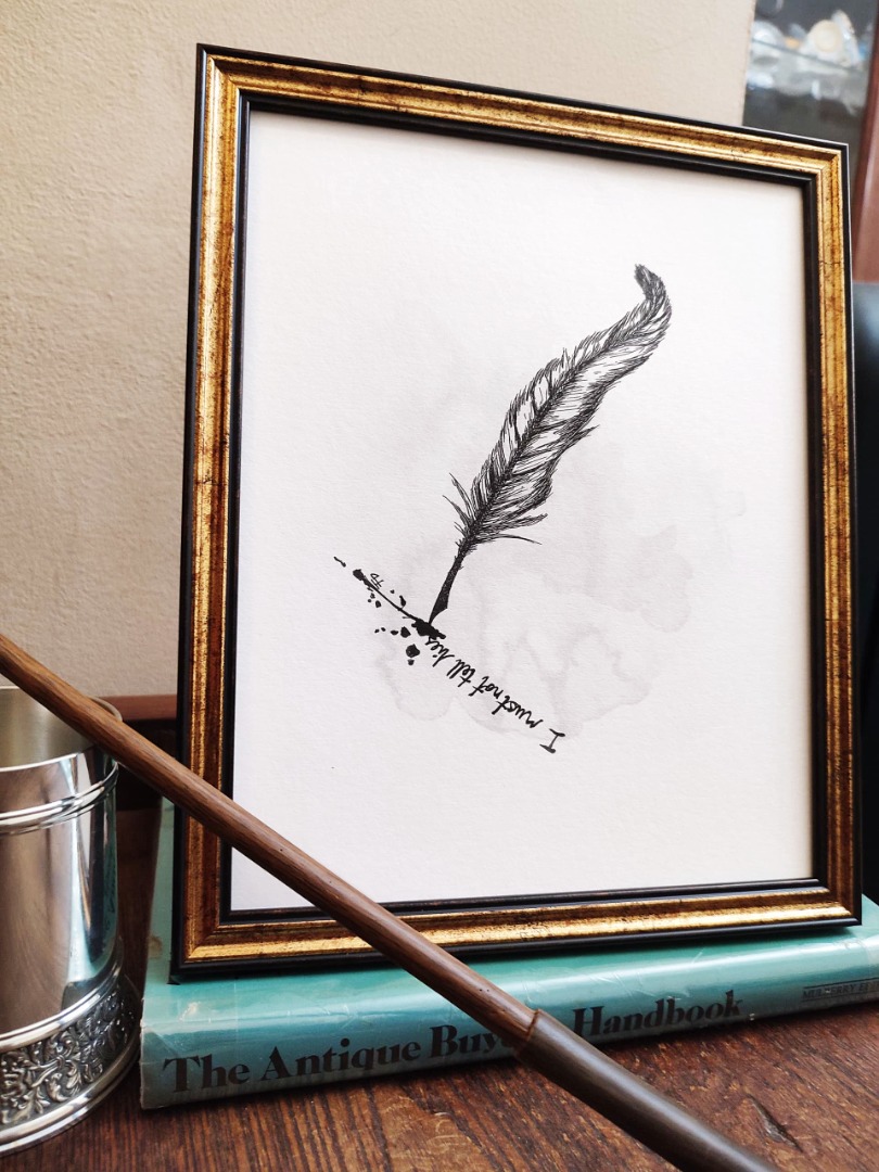 Harry Potter Blood Quill ART Pen Sketch, Hobbies & Toys, Stationery ...
