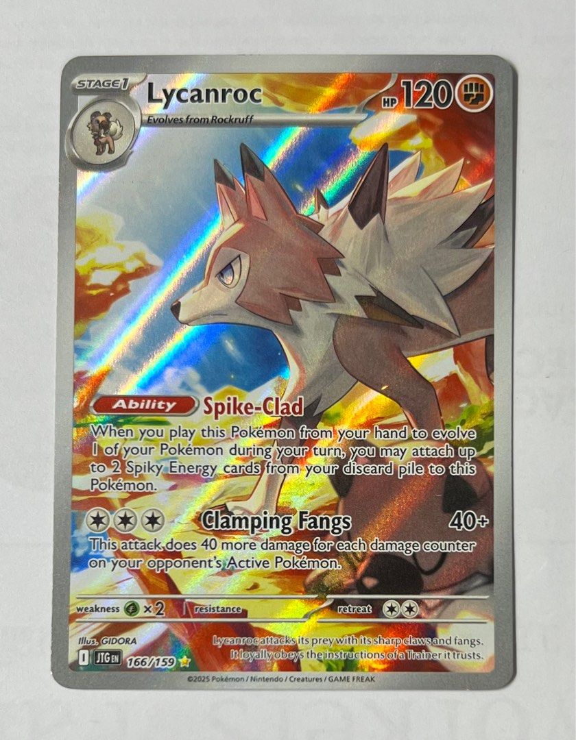 Lycanroc 166/159 SV09: Journey Together Illustration Rare English Version, Hobbies & Toys, Toys ...