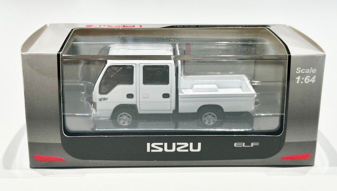 Model 1. 1/64 Suzuki ISUZU ELF White Double-row Box Minivan - Free ...
