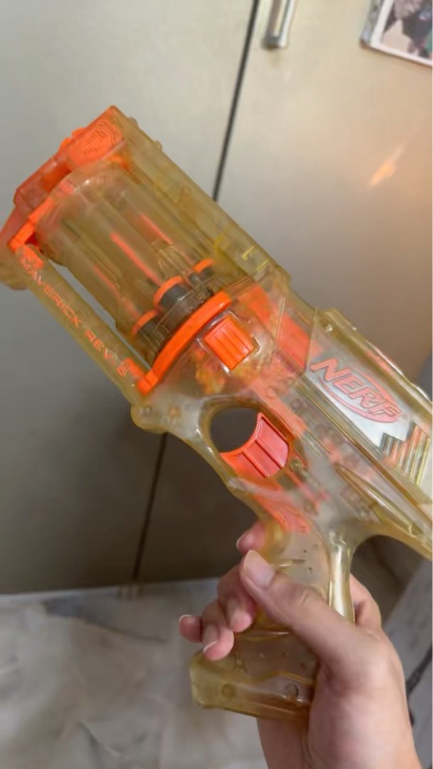 Nerf Quick 16-Shot Revolver Blaster Maverick Rev-6, Hobbies & Toys ...