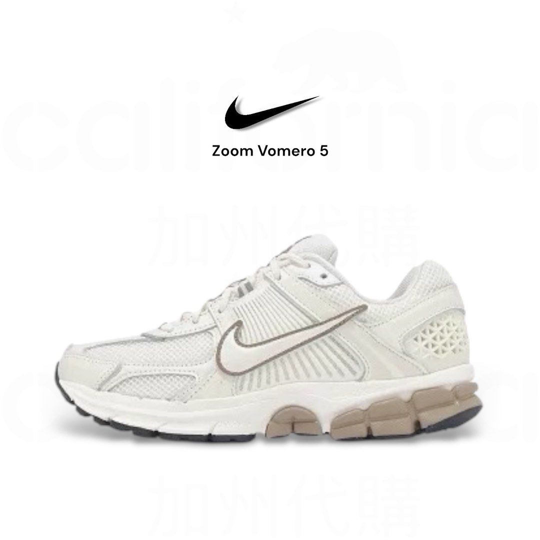 👟NIKE Zoom Vomero 5 V5 Mink Brown｜摩卡棕 ｜白棕｜黑色鞋底｜小白鞋｜白色｜奶油餅乾｜夜間安全反光｜運動鞋 ...