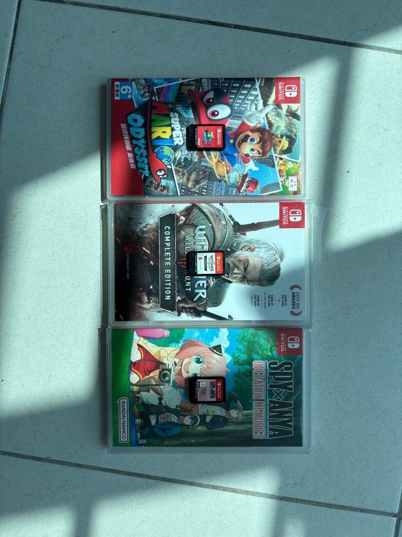 Nintendo Switch Spy X Family, Witcher 3 and Mario Odyssey, Video Gaming ...