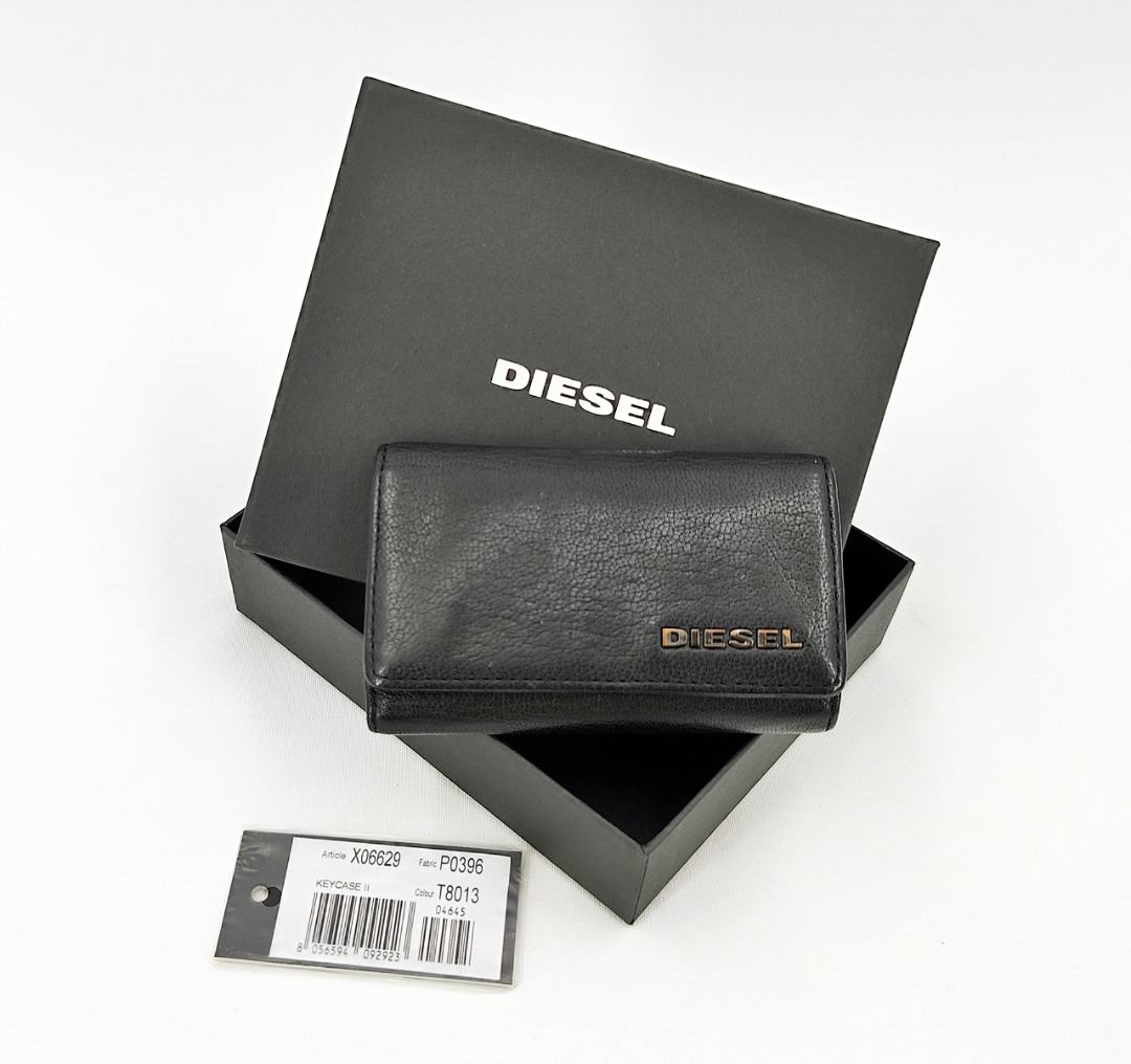 original DIESEL full leather key holder case with box, Men's Fashion ...