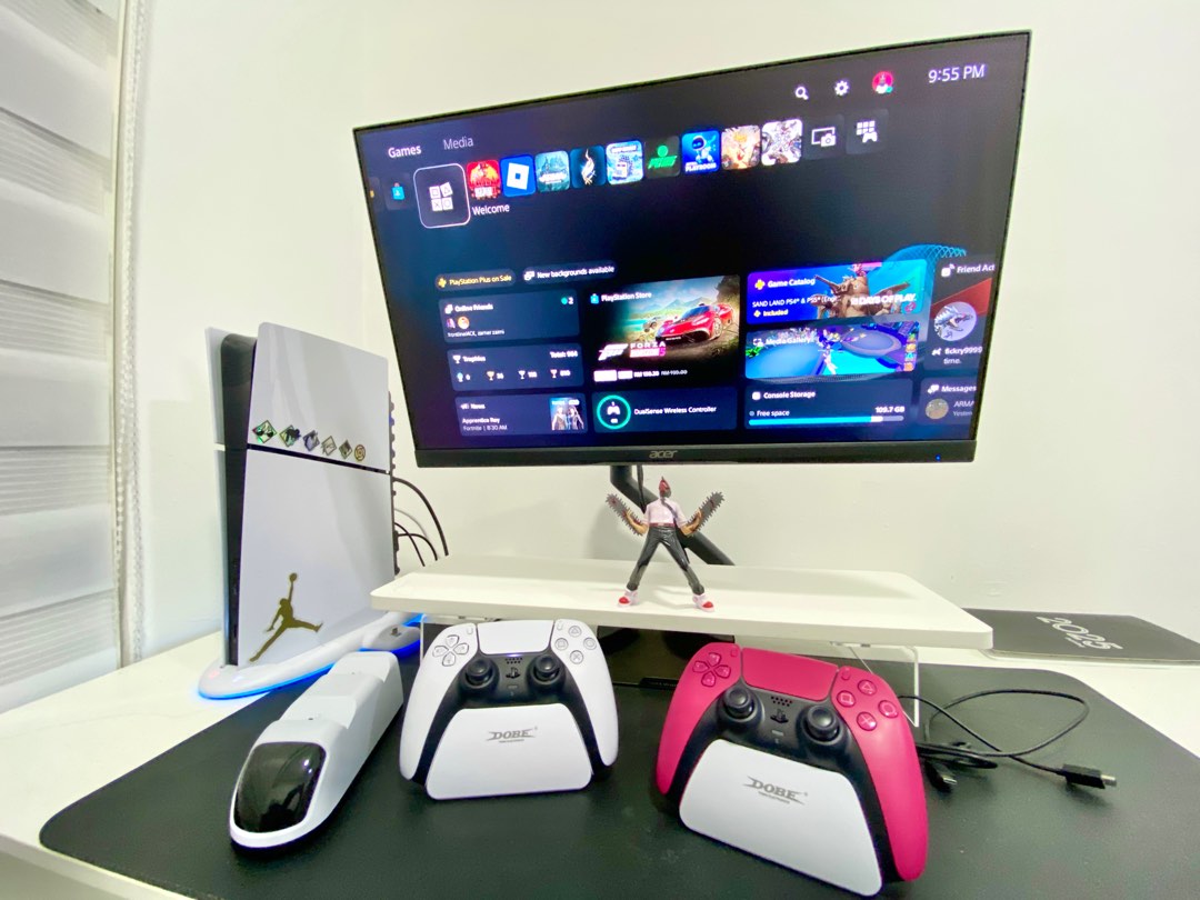 PS5 Slim MY Set + 2 Controller + Monitor 24 Acer Nitro, Video Gaming ...