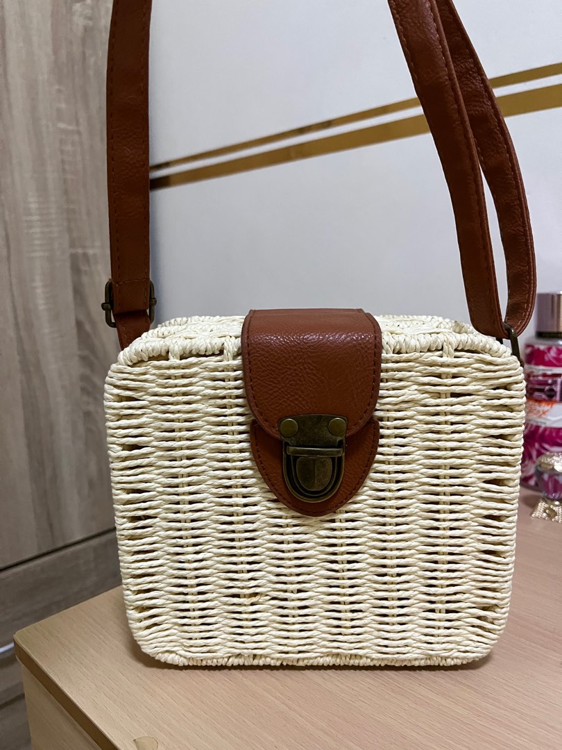 Rattan crossbody bag, Women's Fashion, Bags & Wallets, Cross-body Bags ...