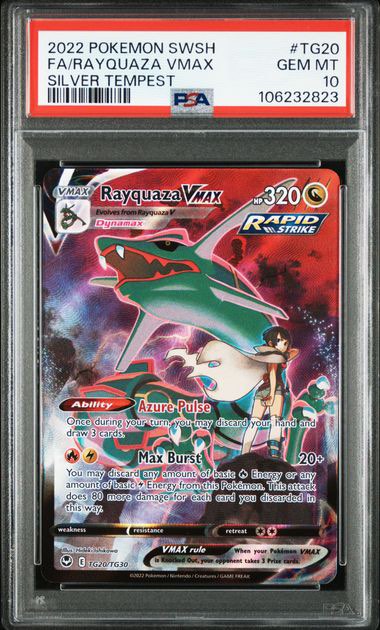 PSA 10 Rayquaza VMAX Alt Art Silver Tempest #TG20/TG30 English, Hobbies ...