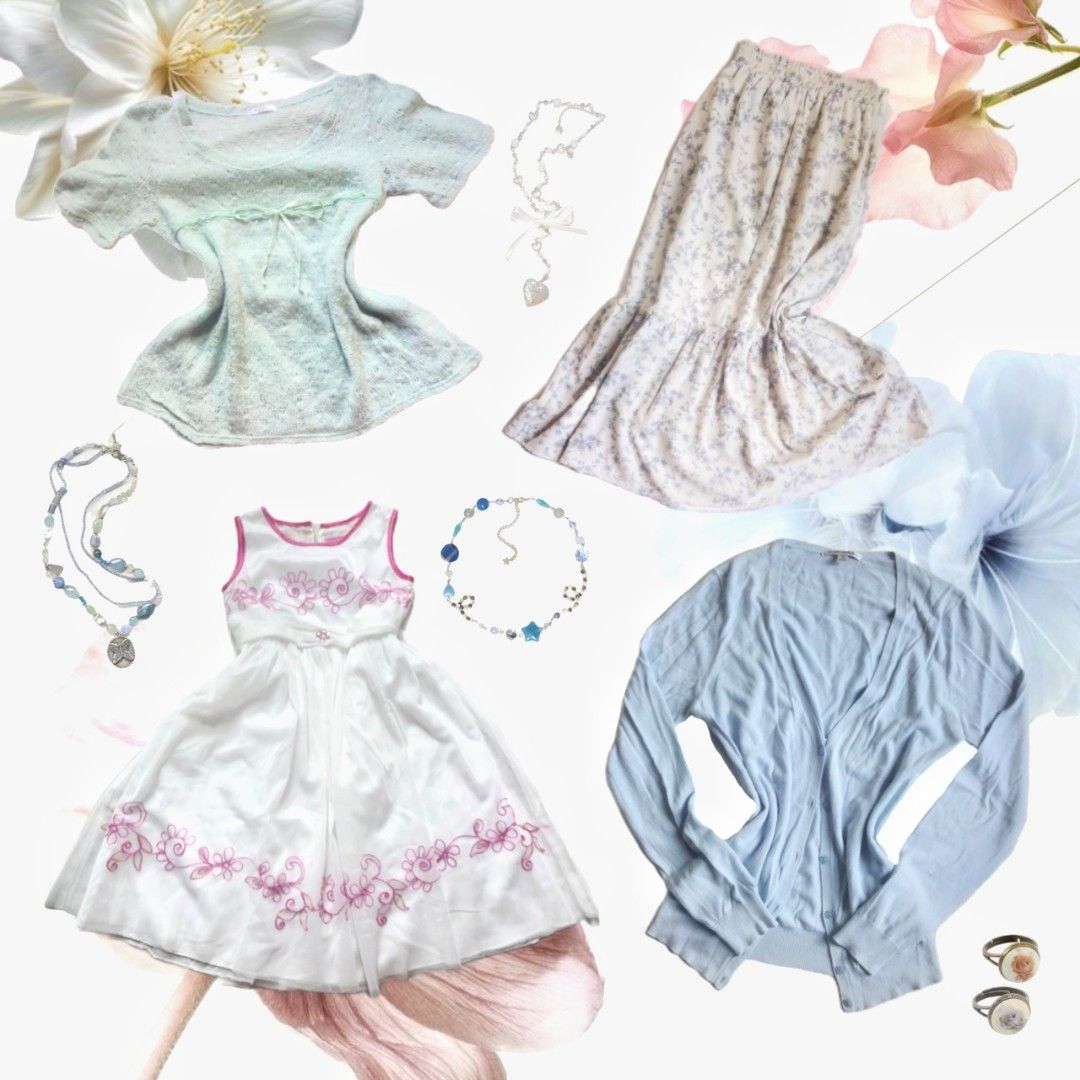 cottagecore sawako morikei fairycore milkmaid grunge floral kawaii ...