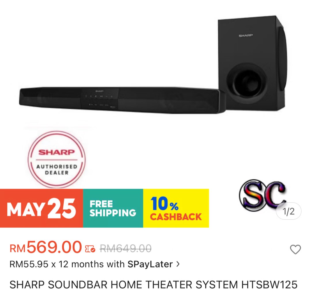 Sharp Soundbar Home Theatre system, TV & Home Appliances, TV ...