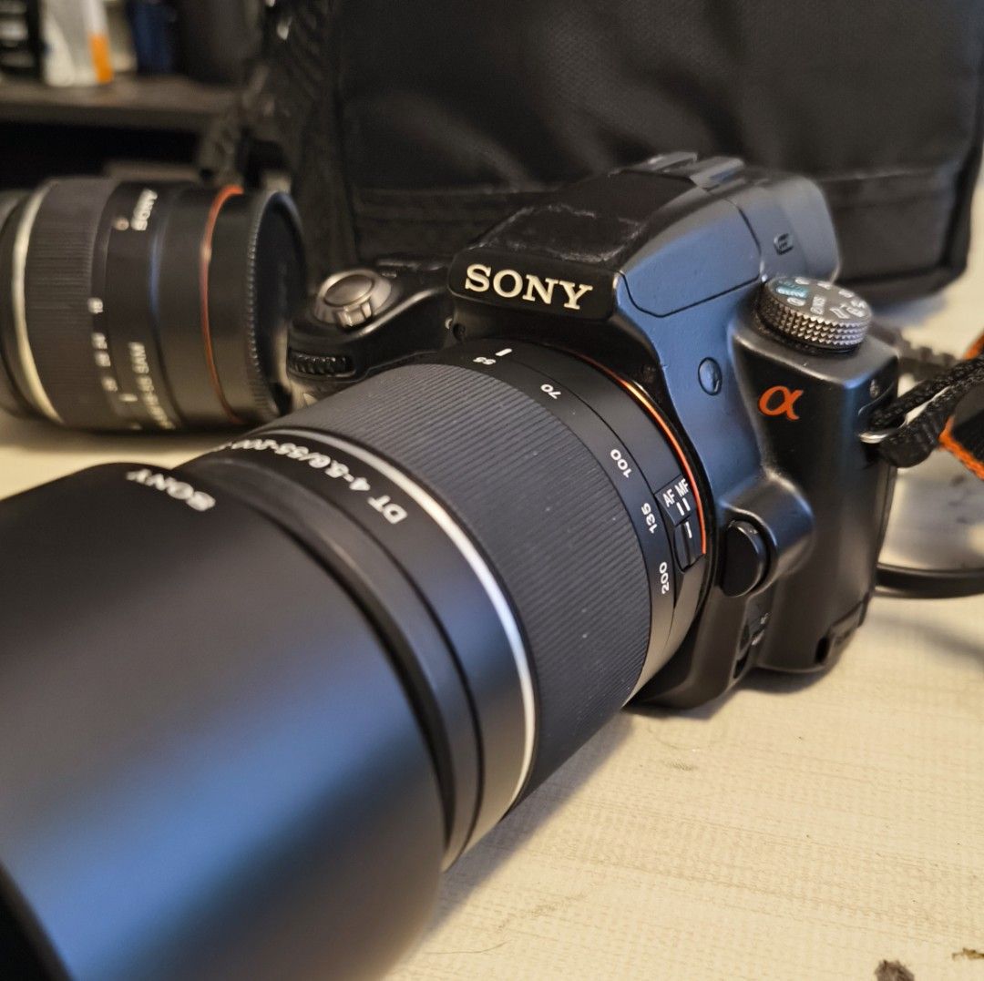 SONY A55 full set (2 lenses included), Photography, Cameras on Carousell