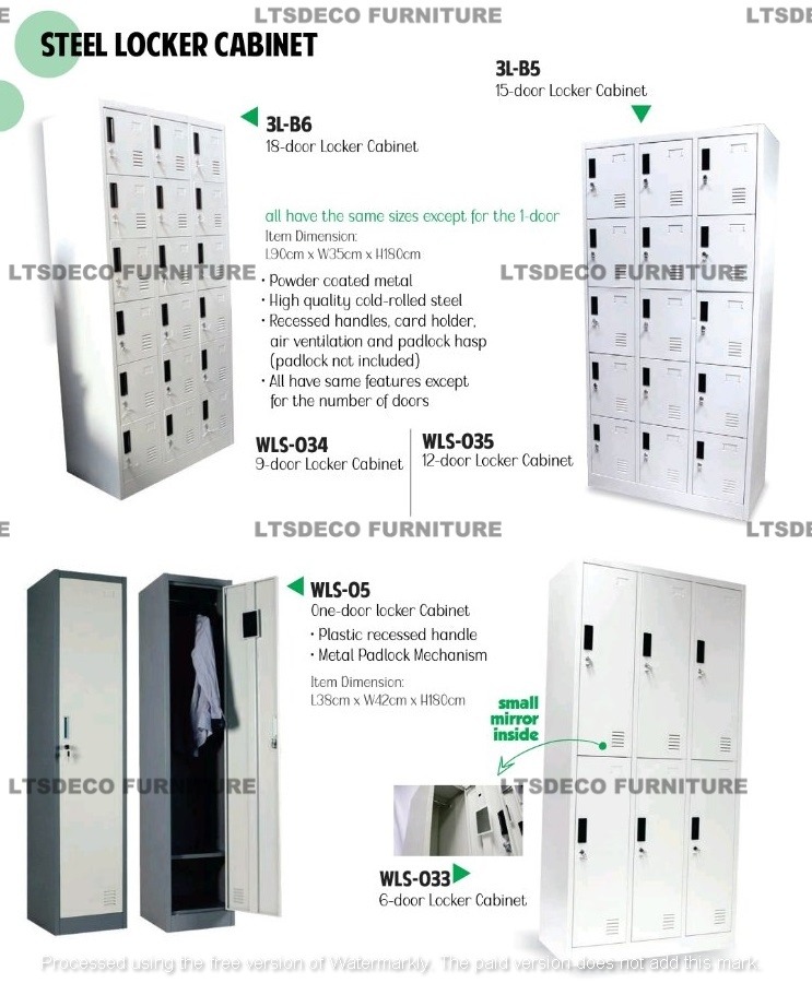 STEEL LOCKER/CABINET/DINING TABLE/WORKSTATION TABLES/OFFICE CHAIRS ...