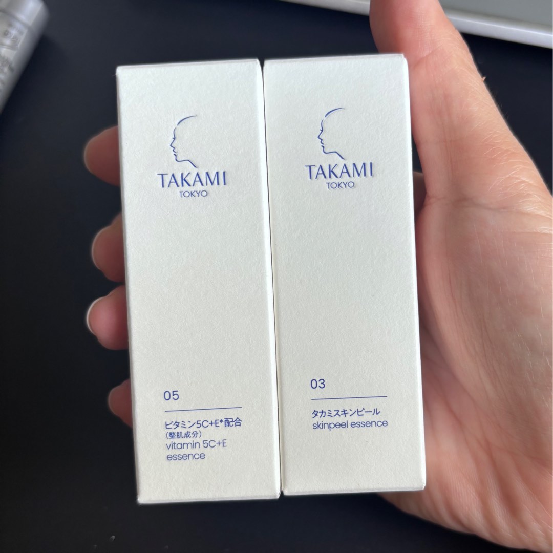 Takami Skinpeel Essence & Takami Vitamin 5C+E Essence 10ml, Beauty ...