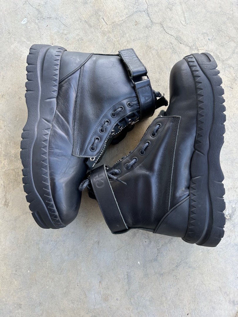 Undercover Jun Takahashi Scab Zip Leather Boots, Luxury, Sneakers ...