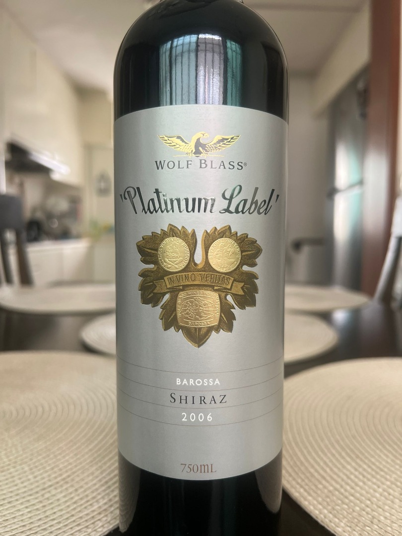 Wines - Wolf Blass Platinum Label 2006 Shiraz - Red wine 750ml Barossa ...