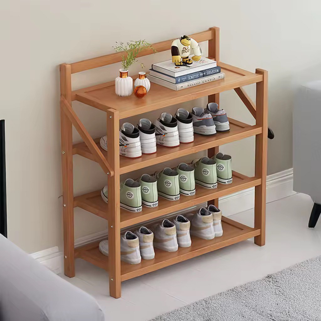 Wooden Shoe Rack | Bamboo Shoes Rack Cabinet | Furniture Shoe Rack ...