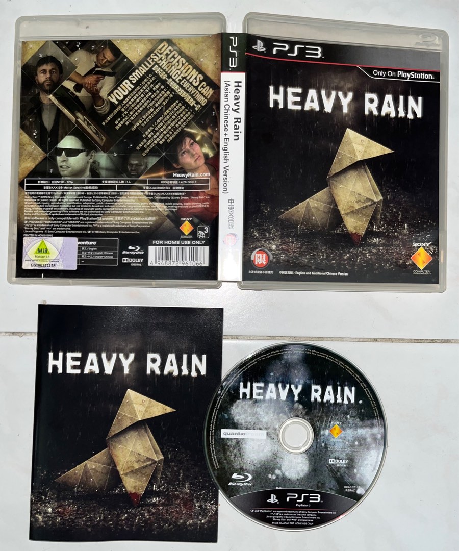 2 HEAVY RAIN PS3 GAMES (REGULAR & MOVE EDITION) / TESTED WORKING ...