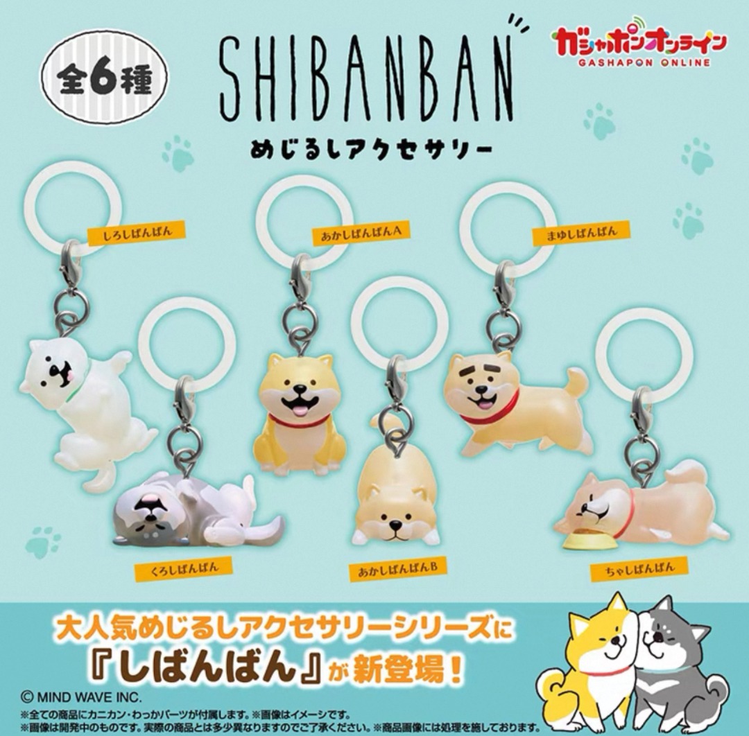 【8月】 GASHAPON - 柴犬Shibanban匙扣吊飾（一整套6種）, 興趣及遊戲, 玩具 & 遊戲類 - Carousell