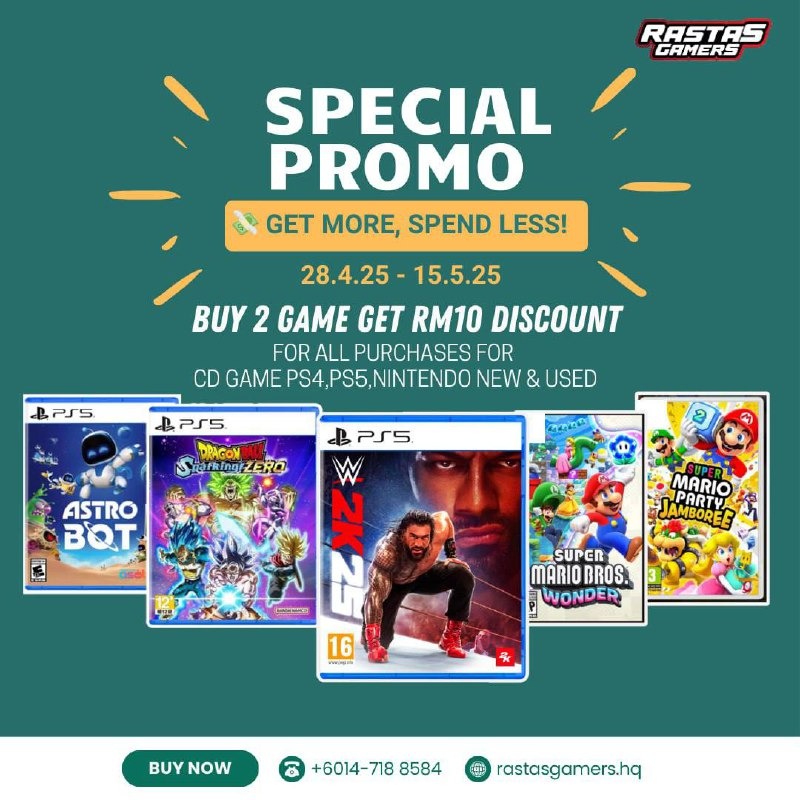 🎉 BUY 2 DISC GAME GET DISCOUNT RM10 🎮, Video Gaming, Video Games ...