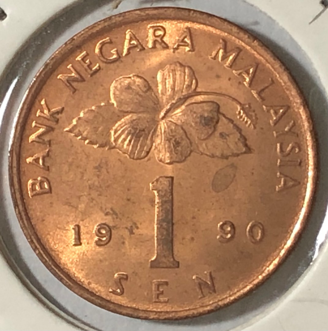 ( Syiling ) 1 Sen 1990 ( UNC ) Malaysia Bunga Raya, Hobbies & Toys ...