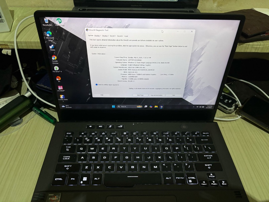 Asus ROG Zephyrus Z14 GA401QC, Elektronik, Komputer, Laptop di Carousell