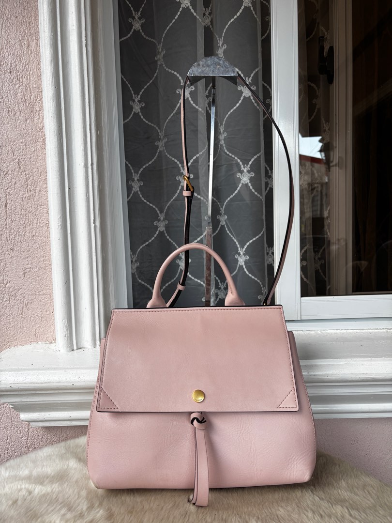 Authentic Beanpole Leather 2-way Shoulder Tote Bag in Pastel Pink ...