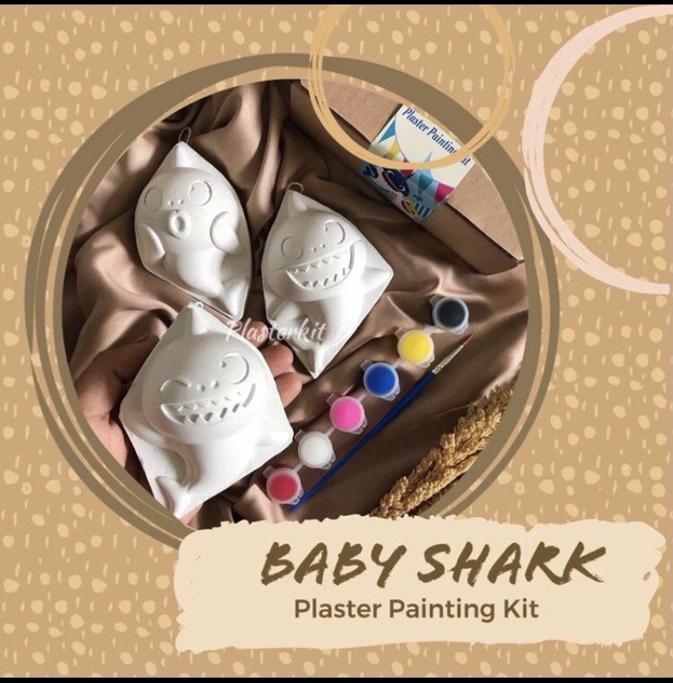 Baby Shark Plaster Painting Kit, Desain & Kerajinan Tangan, Karya Seni ...
