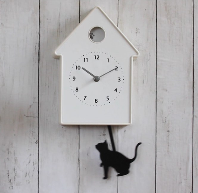 Cat Pendulum Clock, Furniture & Home Living, Home Decor, Clocks on ...