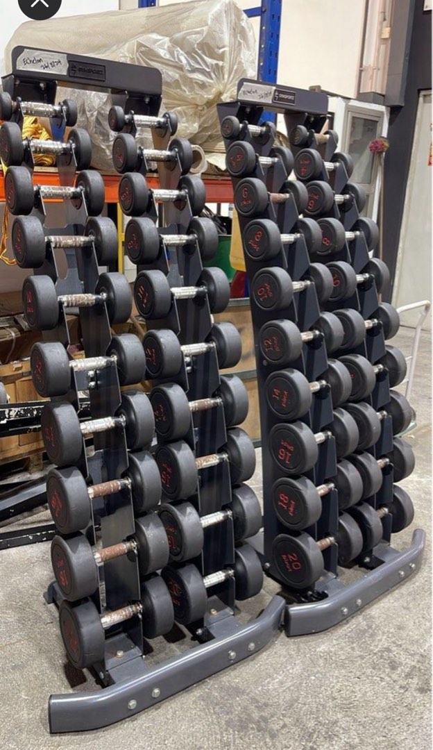 Dumbbell set pivot fitness total 220kg 10 pairs 2kg to 20kg in 2kg ...